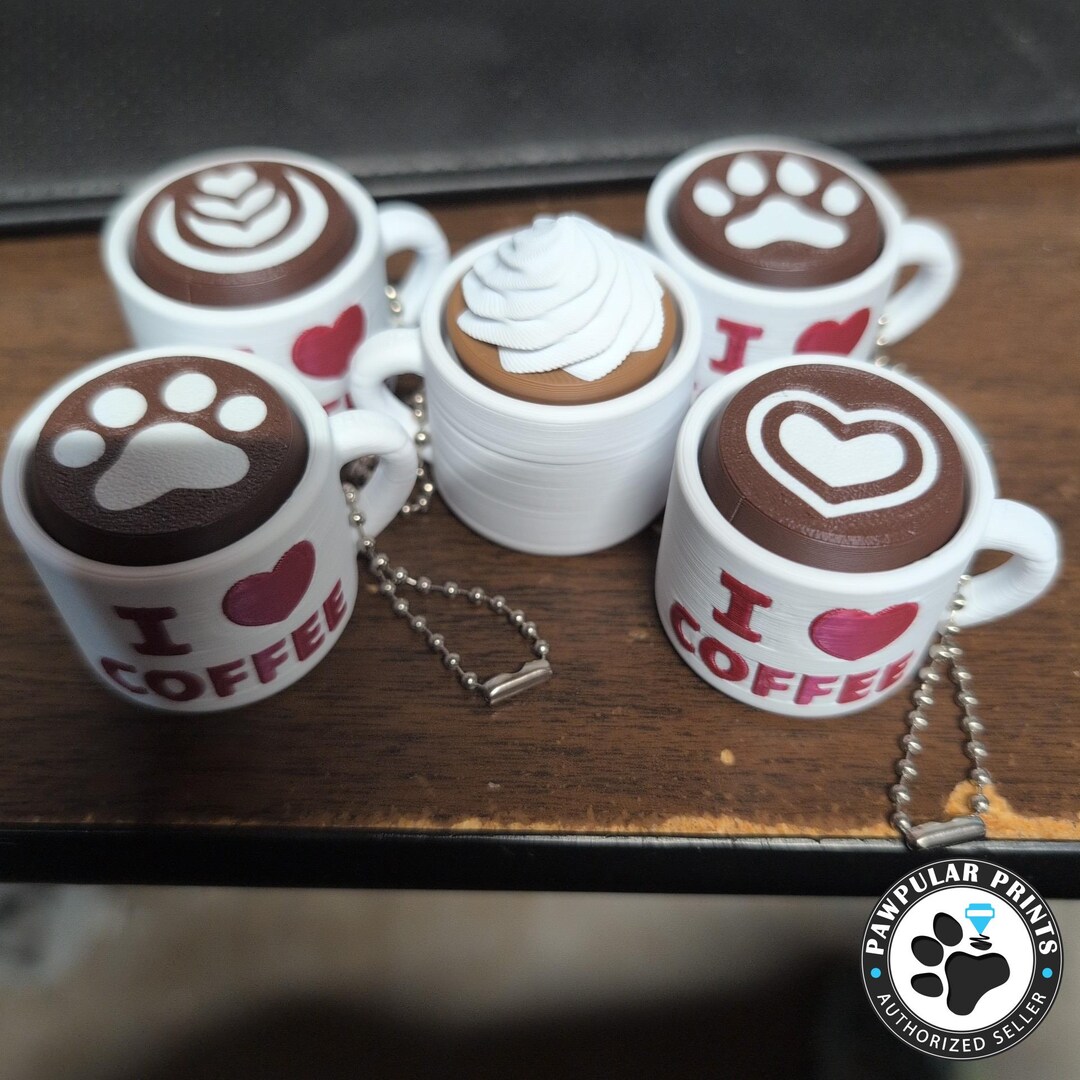 3D Printed Coffee Cup Fidget Clicker - Etsy
