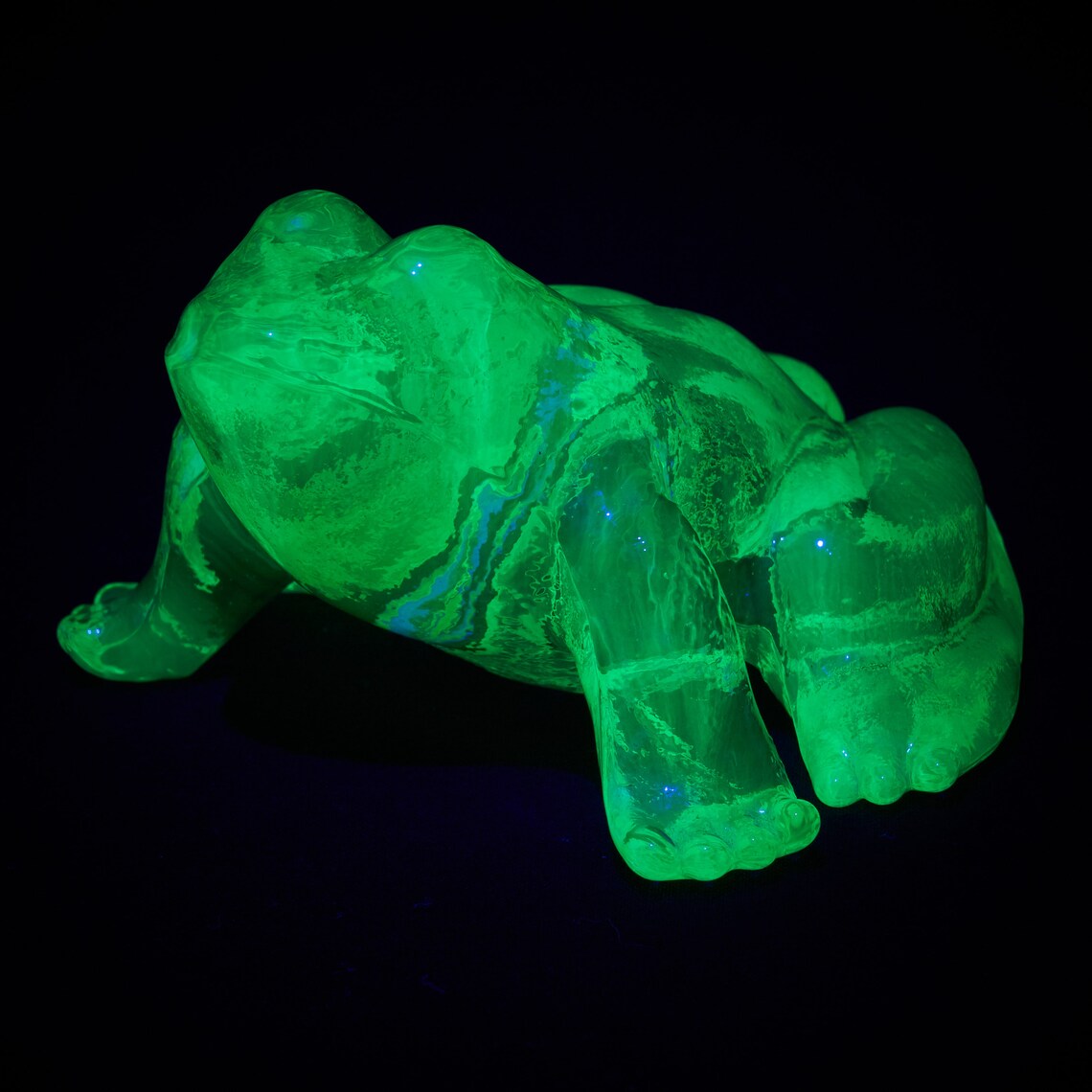 Vaseline Glass Bullfrog Vintage Yellow Uranium Glass - Etsy