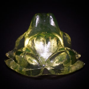 Vaseline Glass Bullfrog Vintage Yellow Uranium Glass - Etsy
