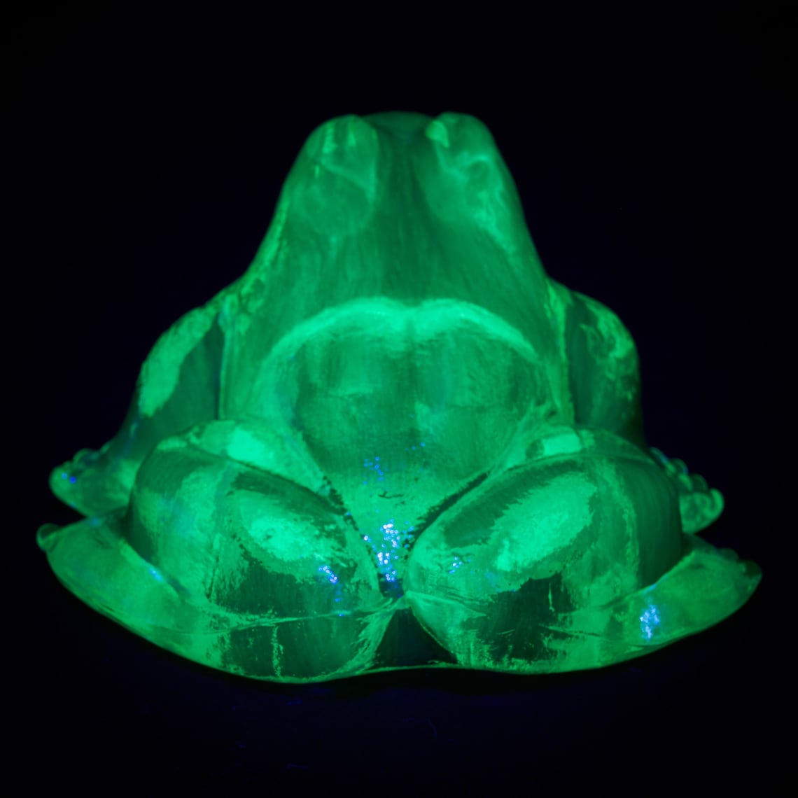 Vaseline Glass Bullfrog Vintage Yellow Uranium Glass - Etsy