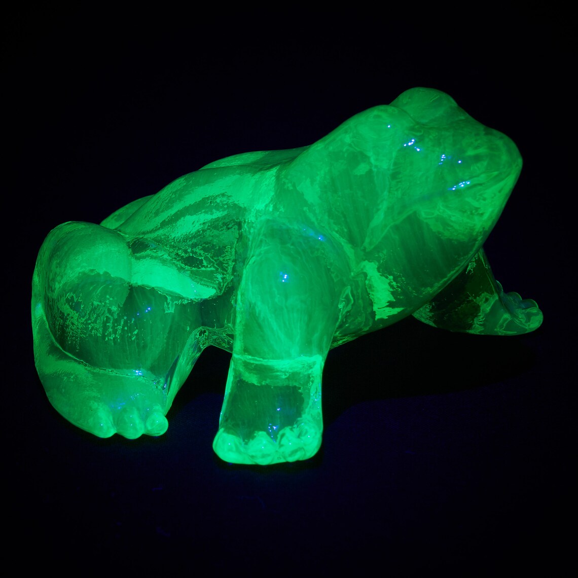 Vaseline Glass Bullfrog Vintage Yellow Uranium Glass - Etsy