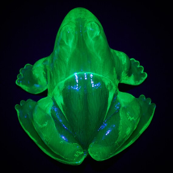 Vaseline Glass Bullfrog Vintage Yellow Uranium Glass - Etsy