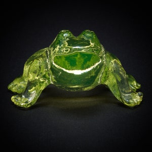 Vaseline Glass Bullfrog Vintage Yellow Uranium Glass - Etsy