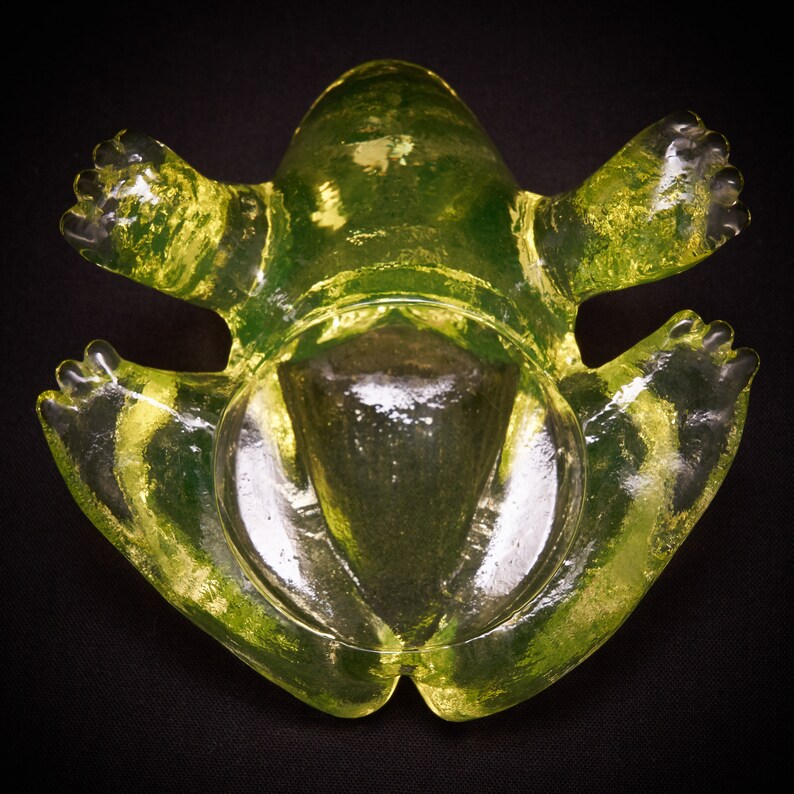 Vaseline Glass Bullfrog Vintage Yellow Uranium Glass - Etsy