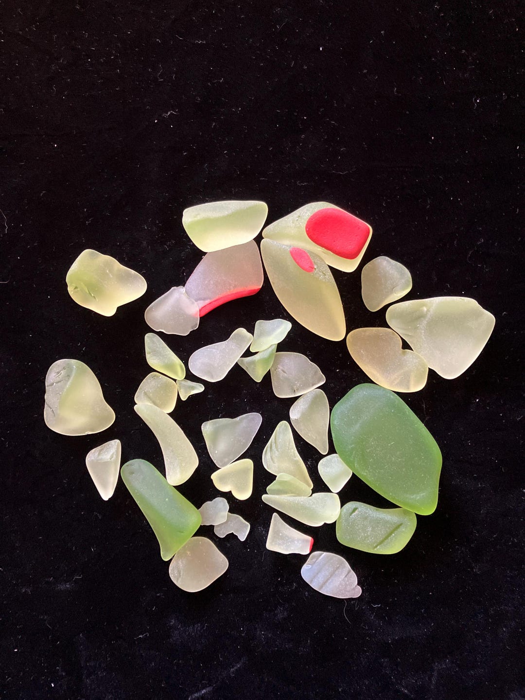 Vaseline Glass Machine Tumbled Recycled Sea Glass, Yellow and Green ...
