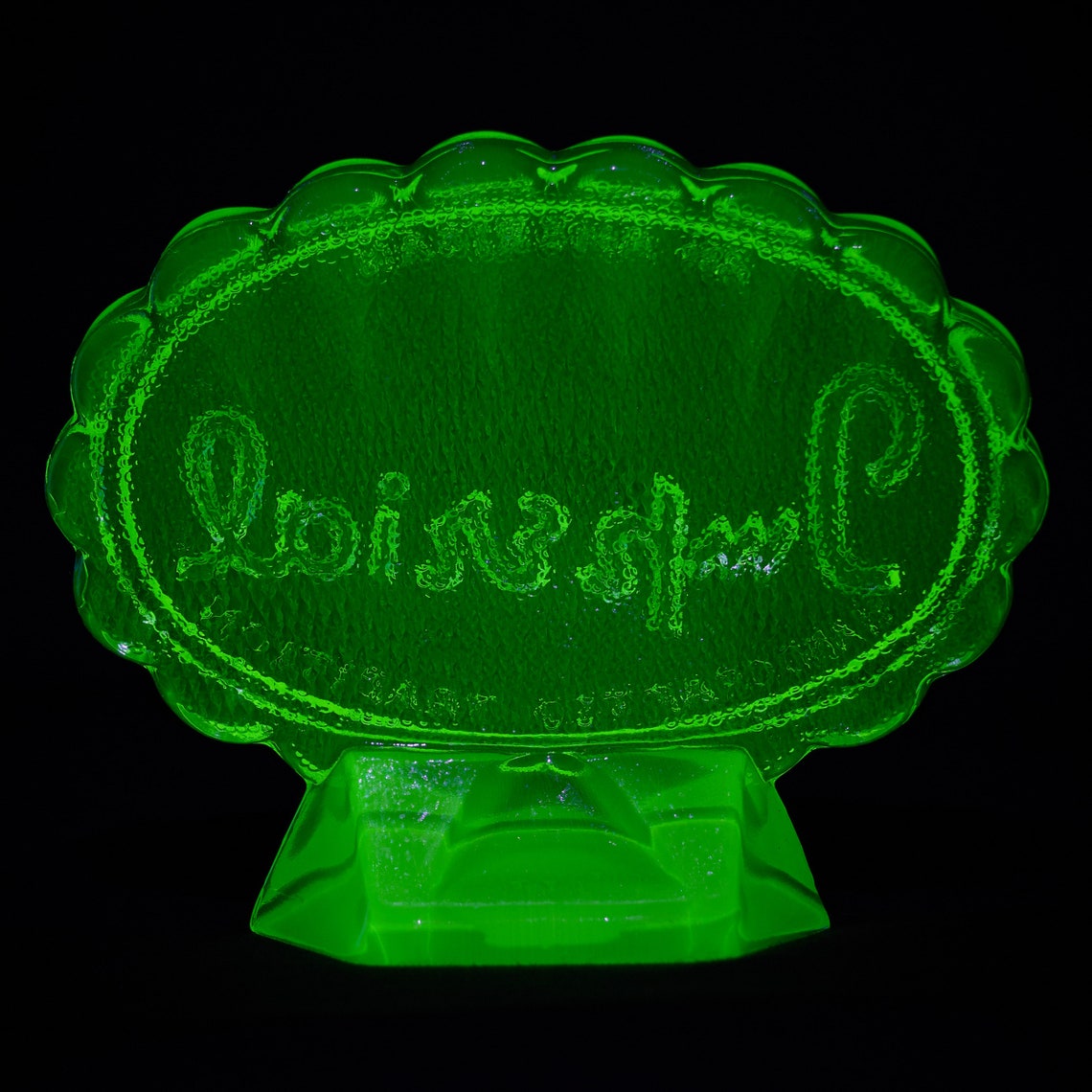 Vaseline Glass Imperial Retail Sign Vintage Uranium Glass. - Etsy
