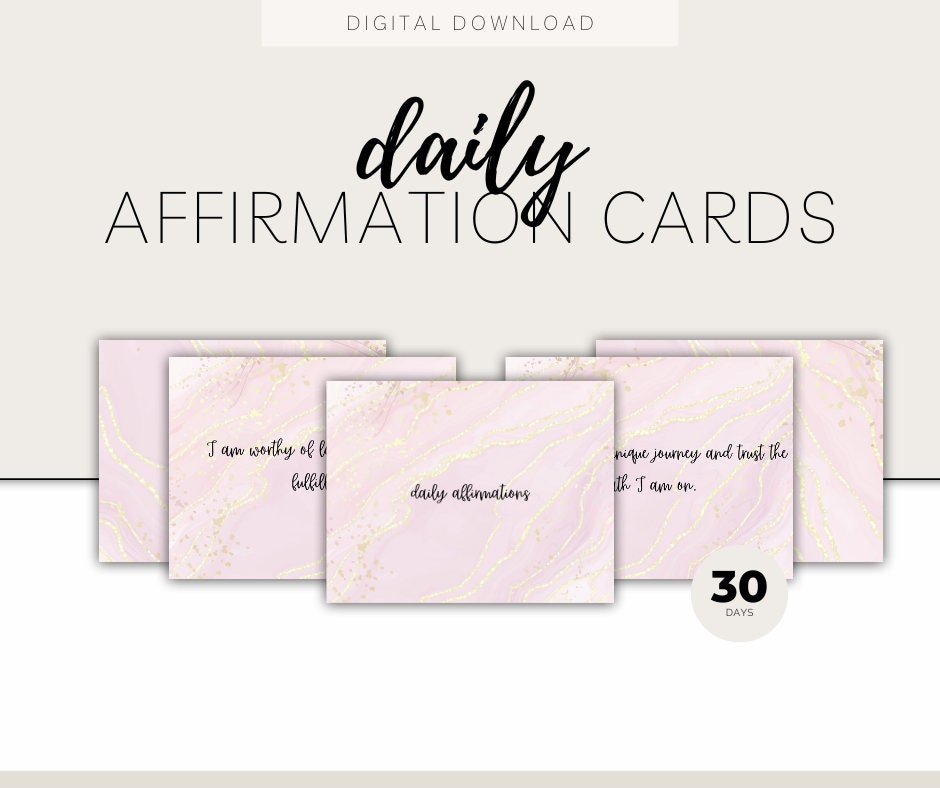 Affirmation Cards, Printable Affirmation Cards - Etsy
