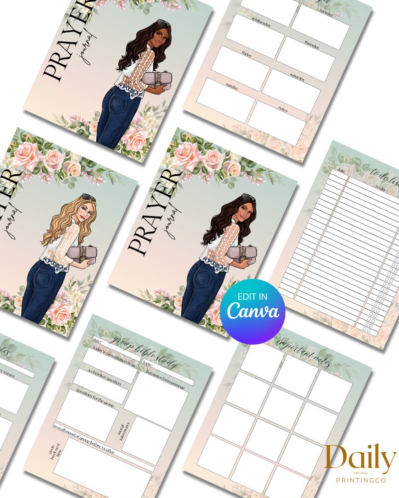 Prayer Journal, Prayer Planner, Prayer Templates, Bible Study Templates ...