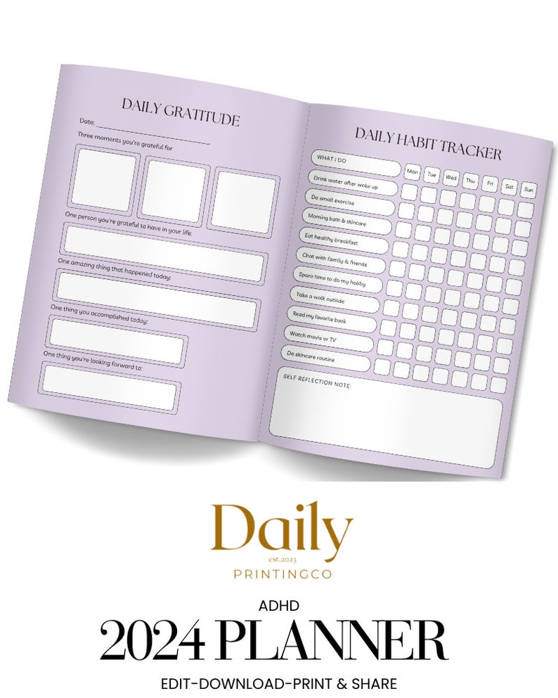 2024 Planner, Custom 2024 Planner, Editable Planner, Printable Planner ...