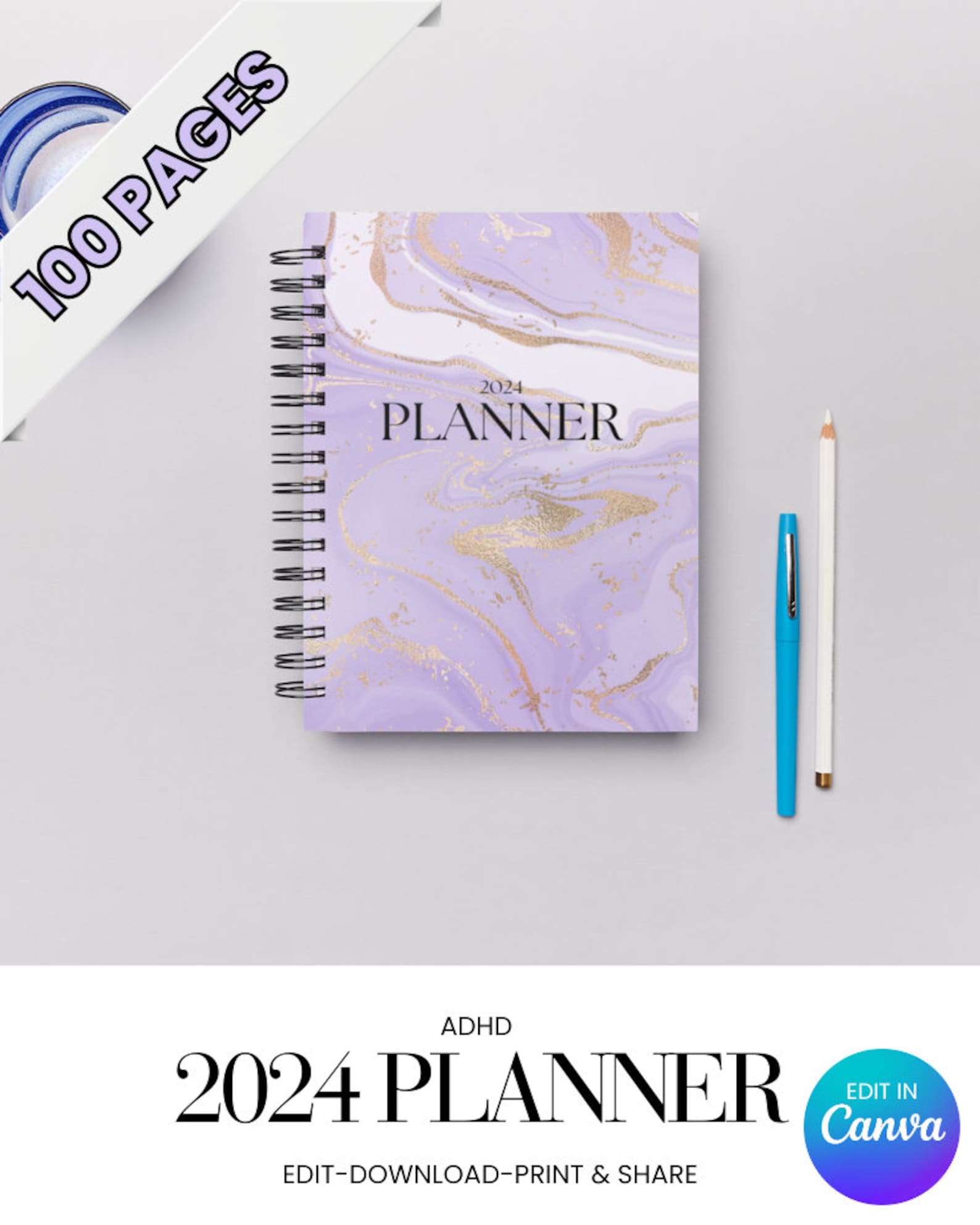 2024 Planner, Custom 2024 Planner, Editable Planner, Printable Planner ...
