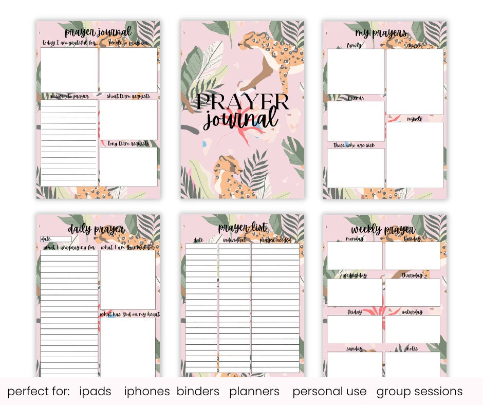 Prayer Journal Prayer Planner Prayer Templates Bible Study - Etsy