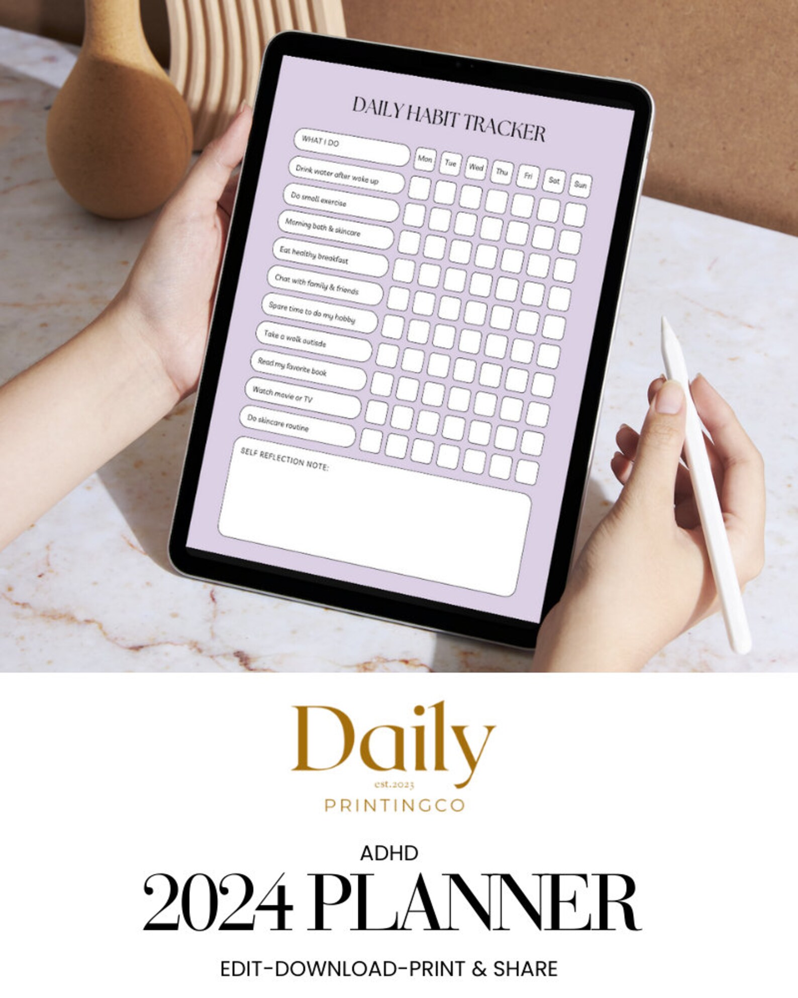 2024 Planner, Custom 2024 Planner, Editable Planner, Printable Planner ...