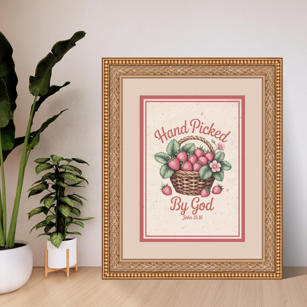 Christian Wall Art, Hand Picked by God, Christian Gifts, Custom Gifts ...