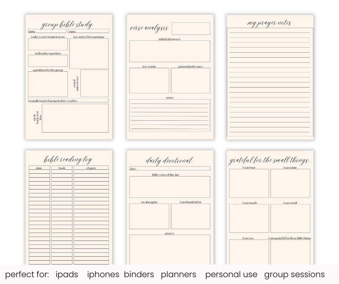 Prayer Journal Prayer Planner Prayer Templates Bible Study - Etsy