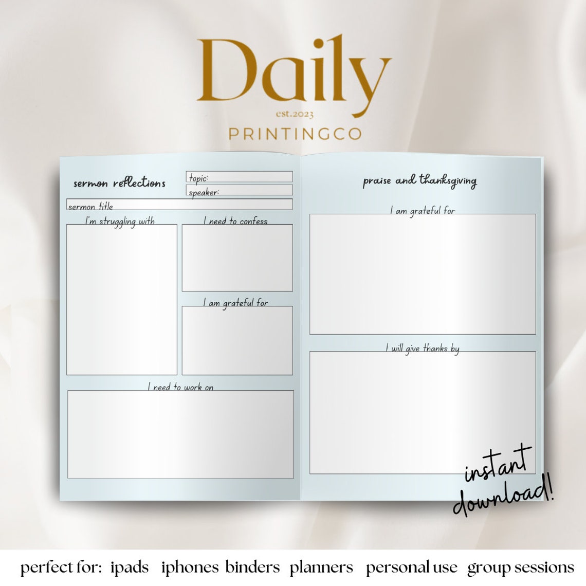 Printable Prayer Journal, Printable Bible Study Pages, Printable Bible ...