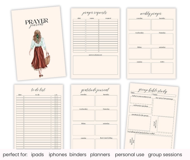 Prayer Journal Prayer Planner Prayer Templates Bible Study - Etsy