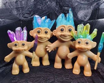 Mini Amethyst Troll Crystal Troll Fairy Garden Good - Etsy