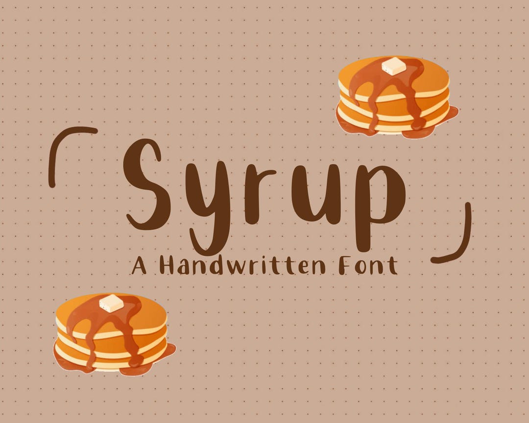 Handwritten Font Syrup Aesthetic Calligraphy Typeface for Lettering ...
