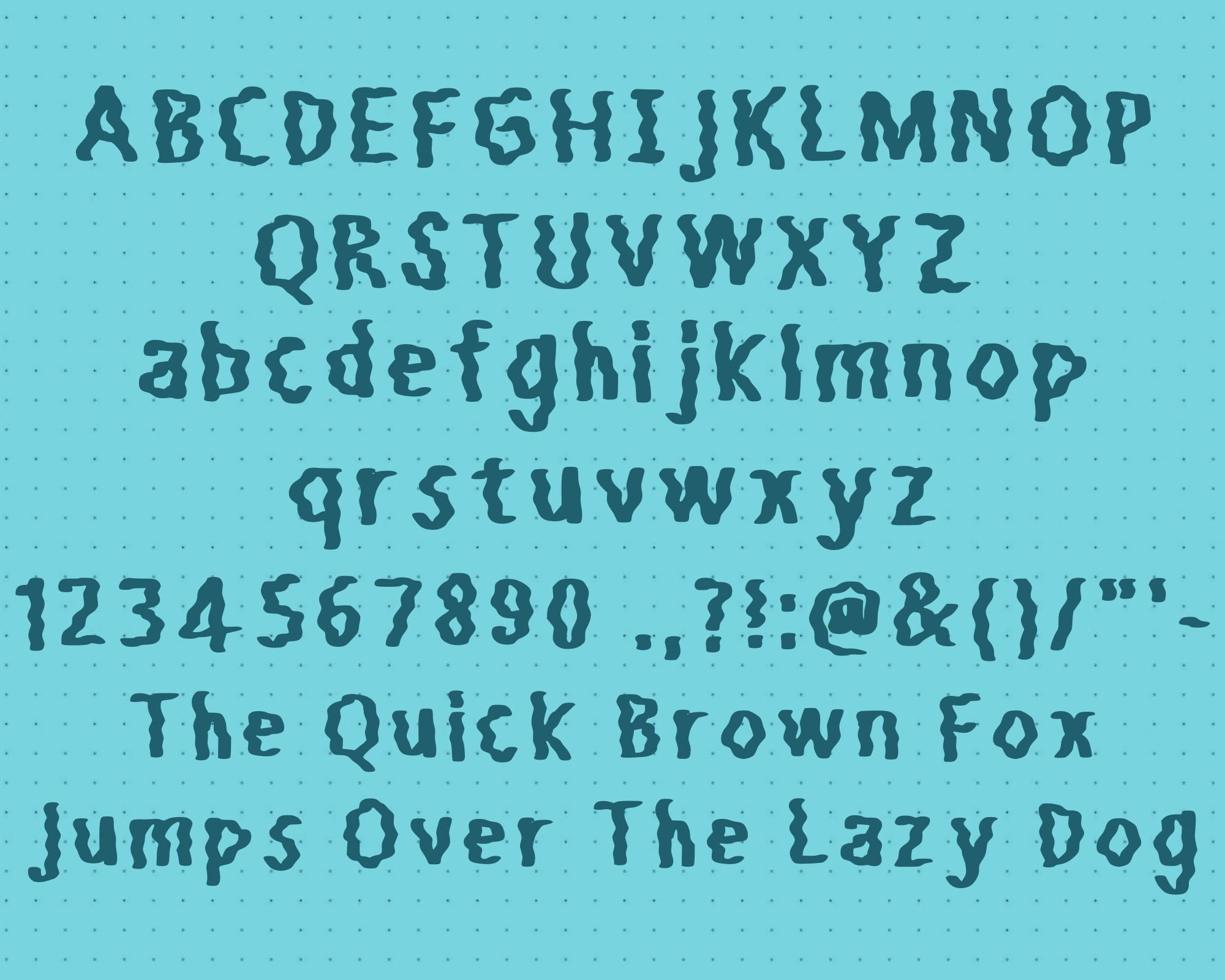 Handwritten Font Ripples for Lettering Journaling Calligraphy Squiggly ...