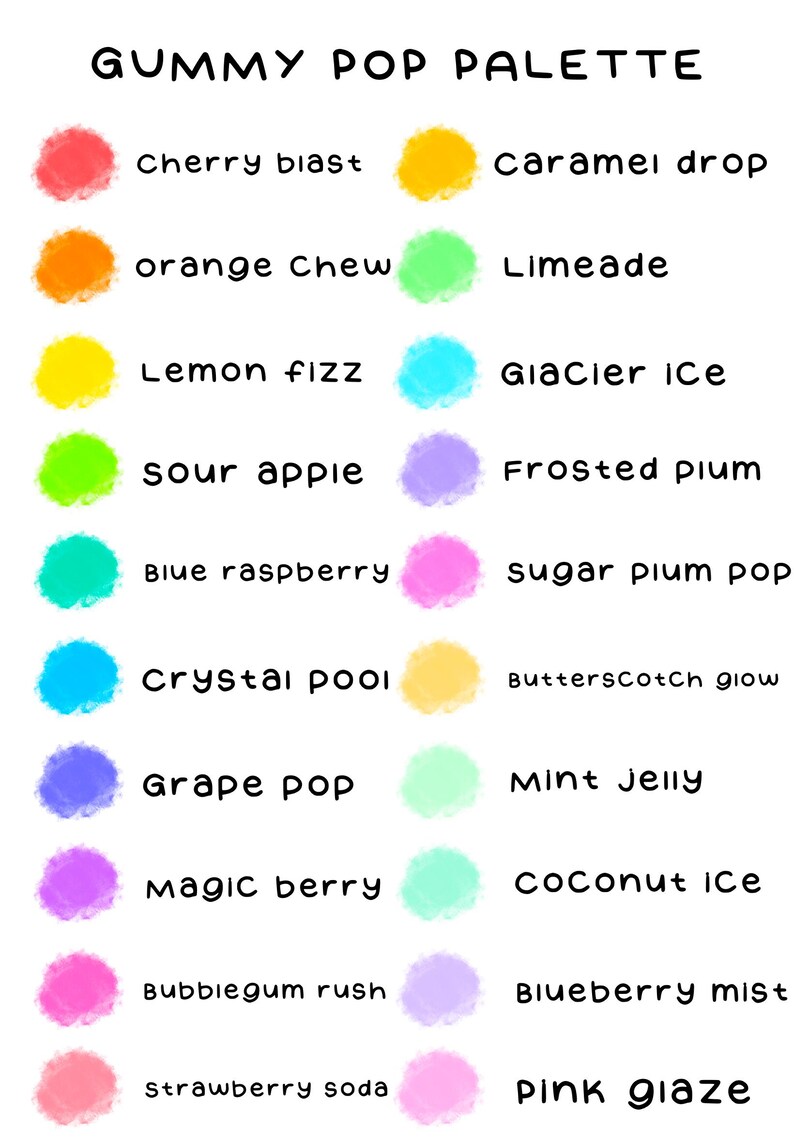 Procreate Color Palette Bundle: Candy Shop Theme 60 Swatches (digital ...