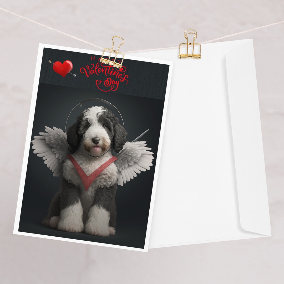 Sheepadoodle Valentine's Day Card - Etsy