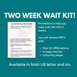 Two Week Wait Survival Kit | Printable Fertility Support Tools for TTC ...