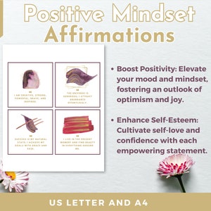 Affirmation Cards, Positive Mindset & Self-love Affirmations for Well ...