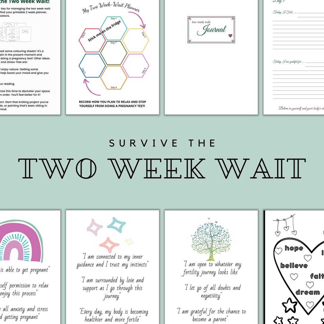 Two Week Wait Survival Kit | Printable Fertility Support Tools for TTC ...