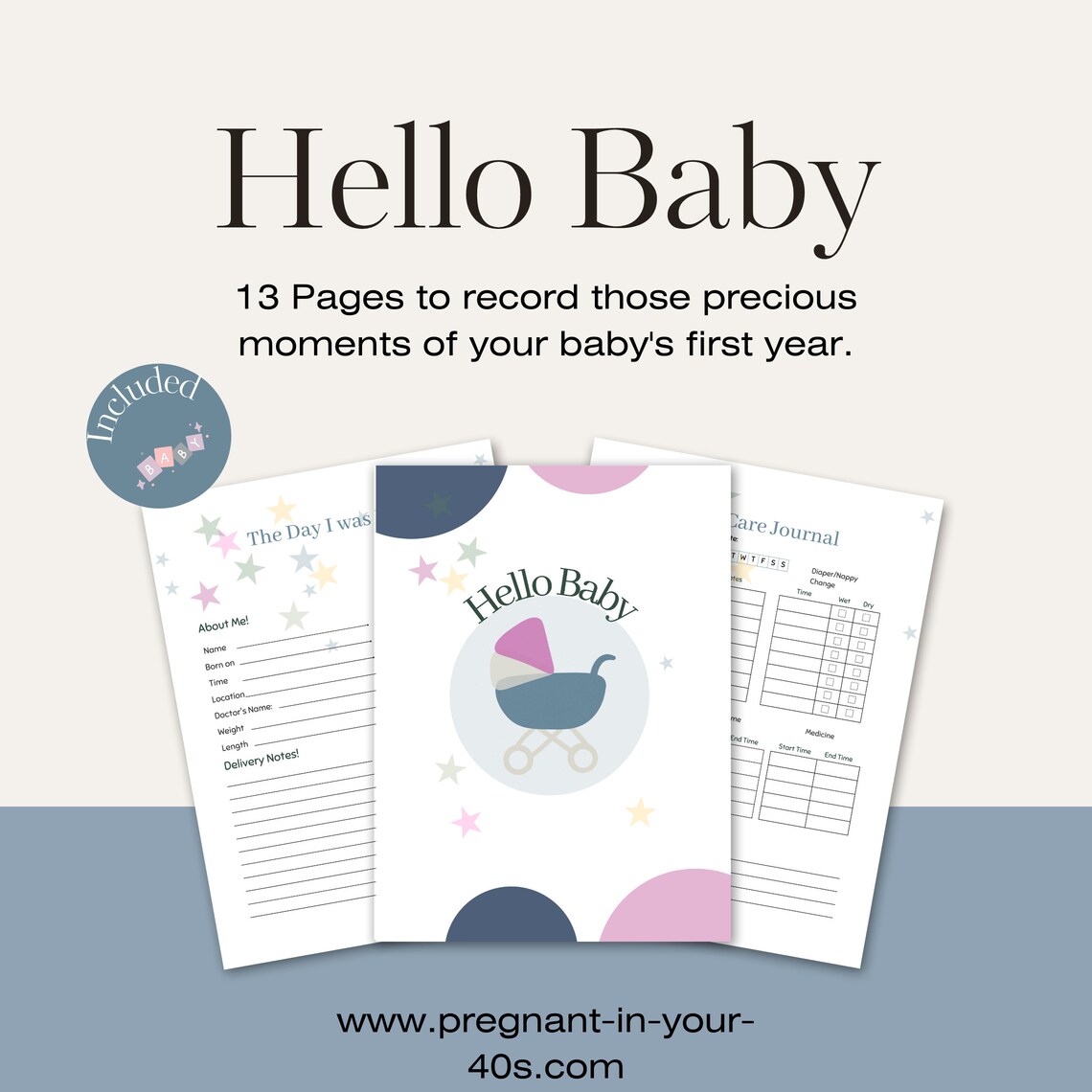 Pregnancy Diary, Expecting Mothers Journal, Pregnancy Journal, Keep ...