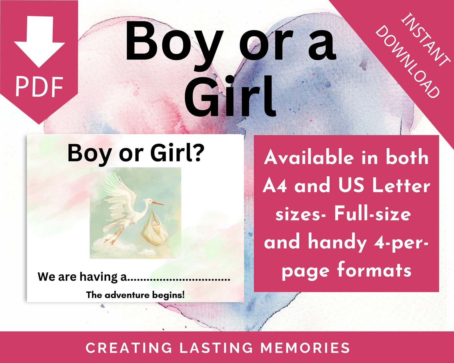 Pregnancy Milestone Cards, Monthly Baby Bump Tracker, Gender Reveal ...