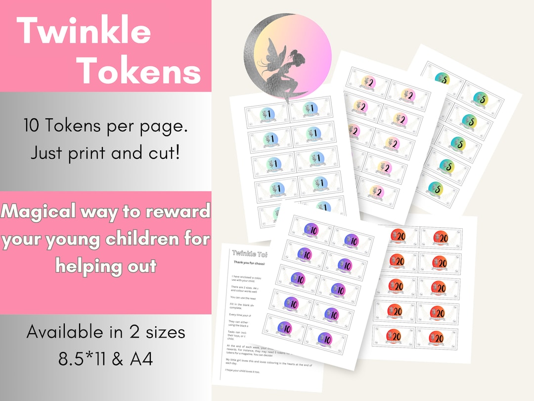 Reward Tokens: Reward System for Kids, Play Money, Pretend Money ...