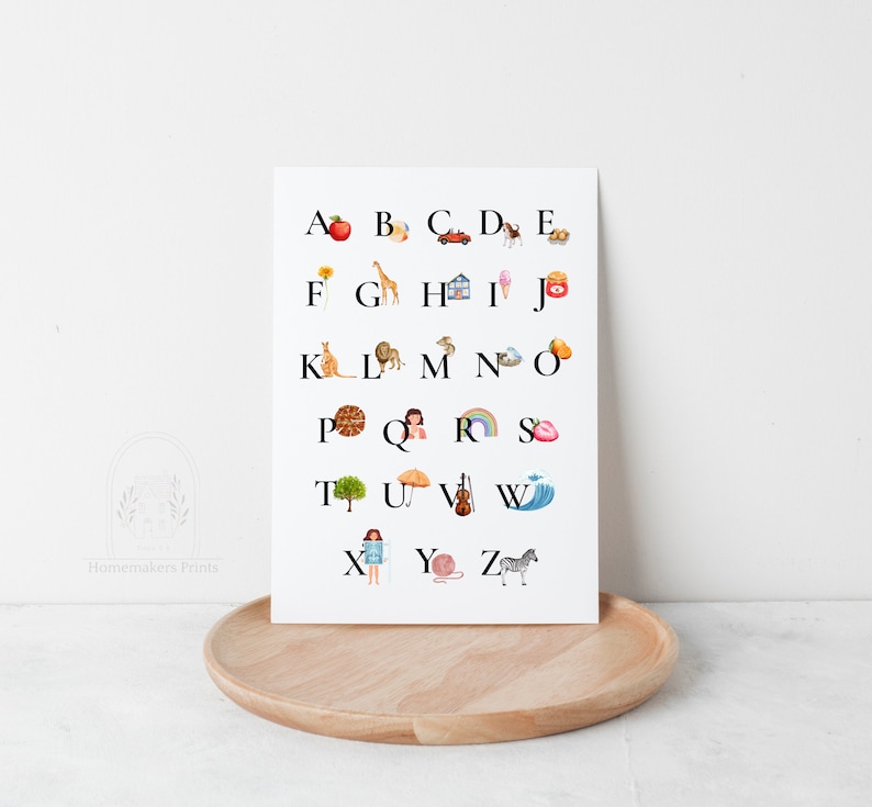 Printable Alphabet Poster, ABC Poster for Classroom, ABC Print ...