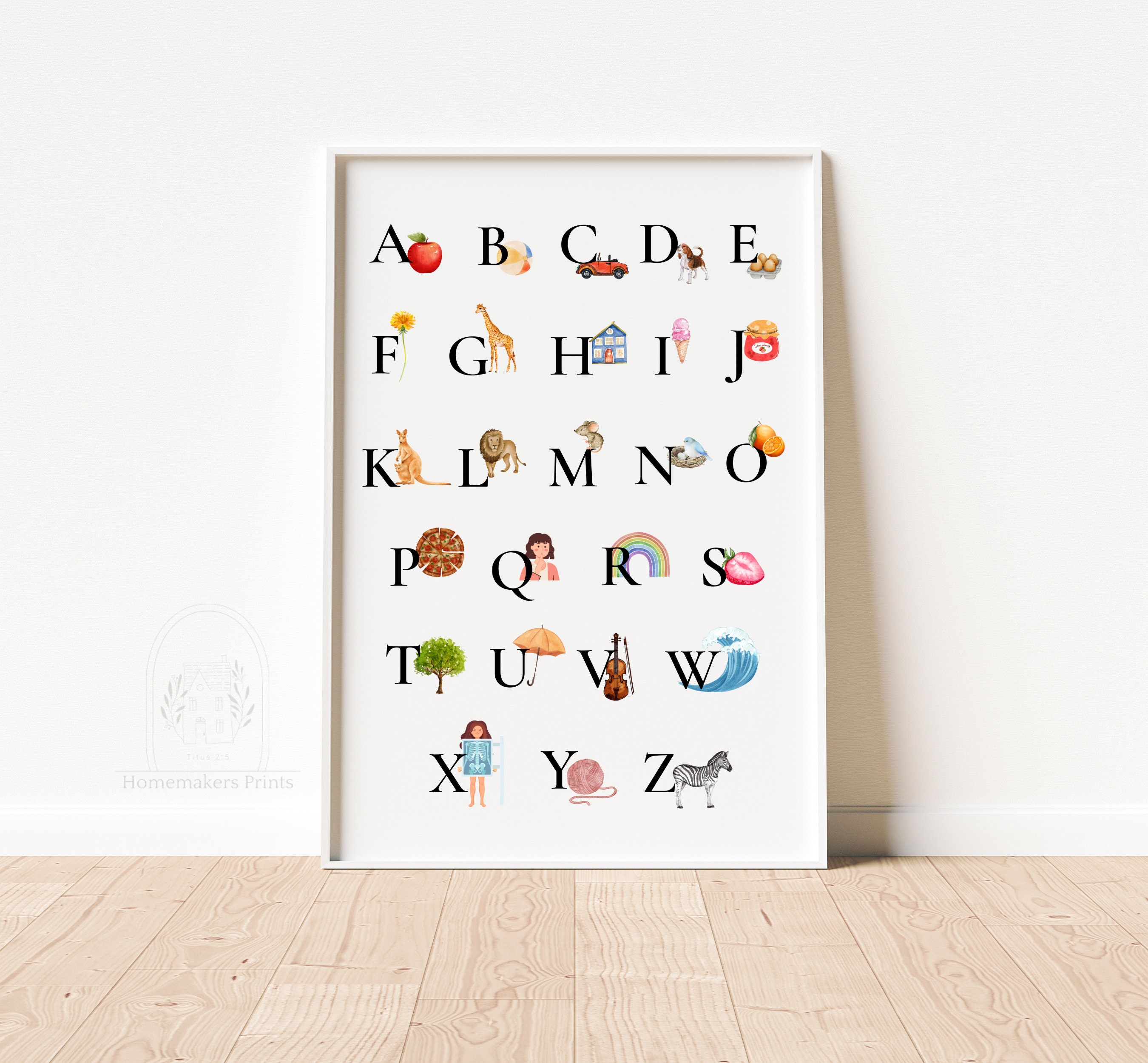 Printable Alphabet Poster, ABC Poster for Classroom, ABC Print ...