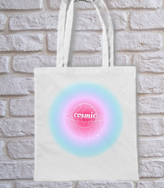 Cosmic Aura Tote Bag. Reusable Bag. Space Stars Planet - Etsy