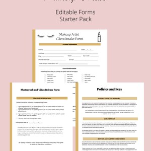 Makeup Artist Client Forms - Etsy