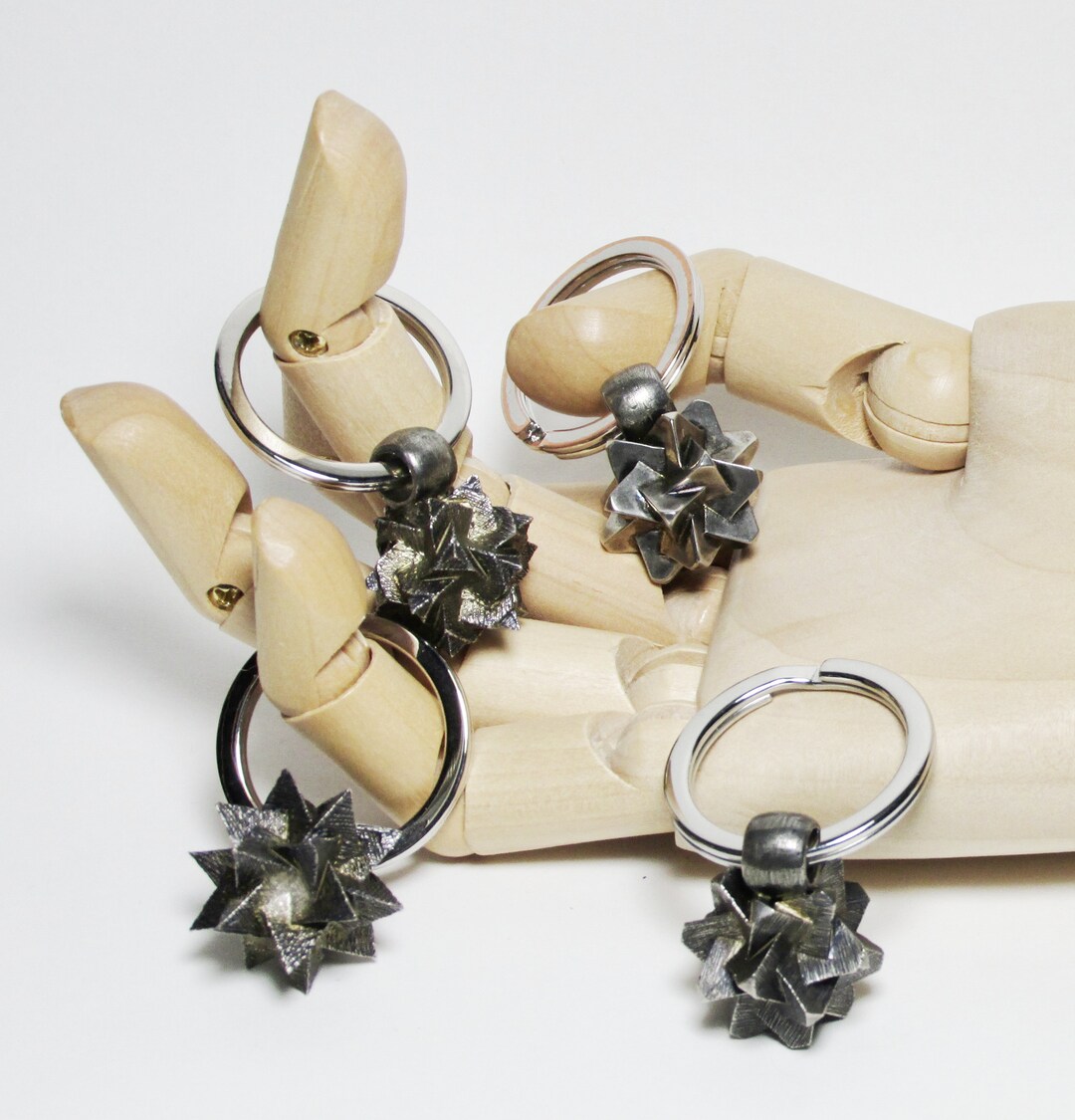 ESCHER Keychain, Platinum-plated Brass - Etsy