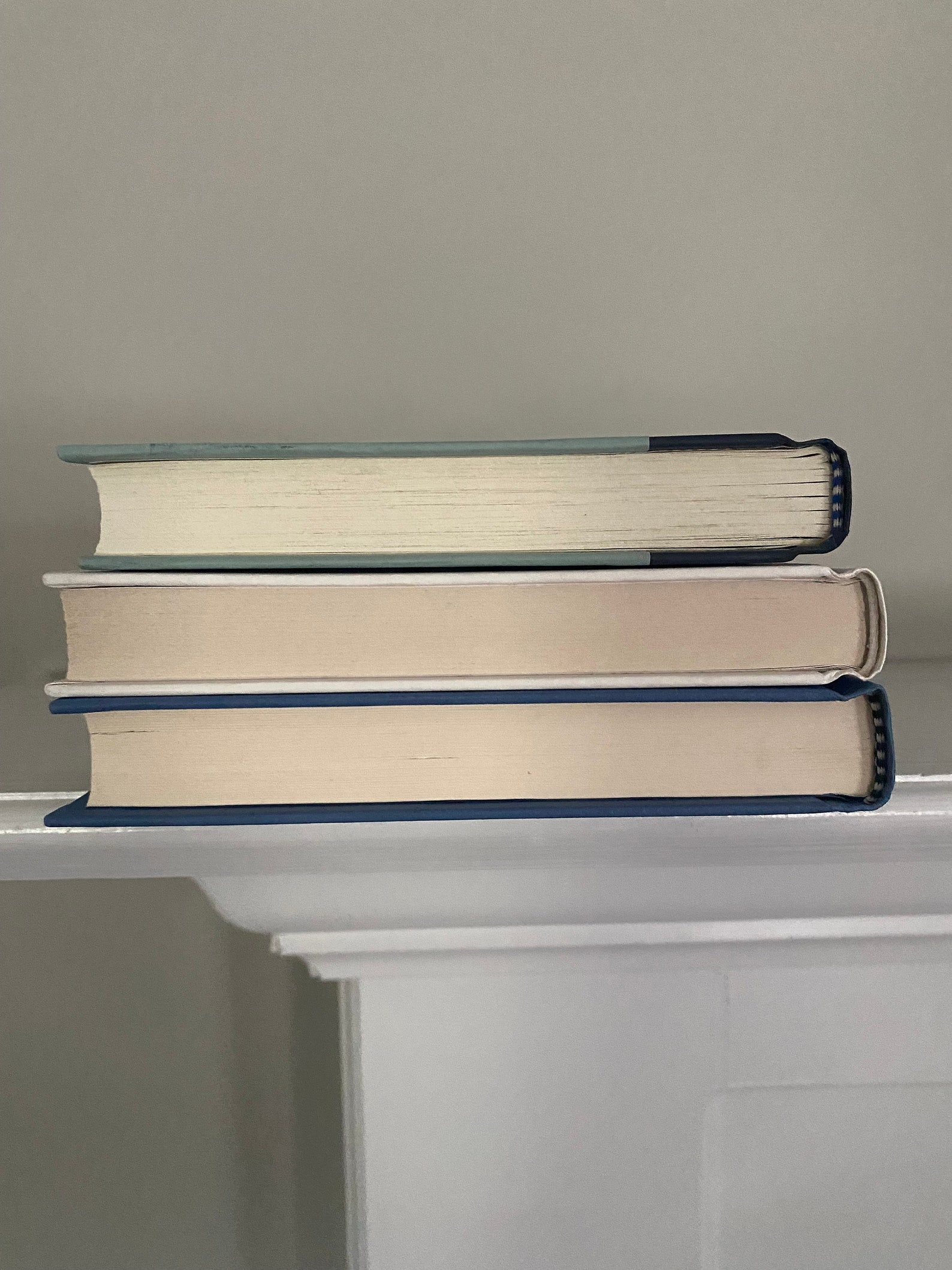 Book Stack Blue and White Book Trio/set Book Staging Book - Etsy