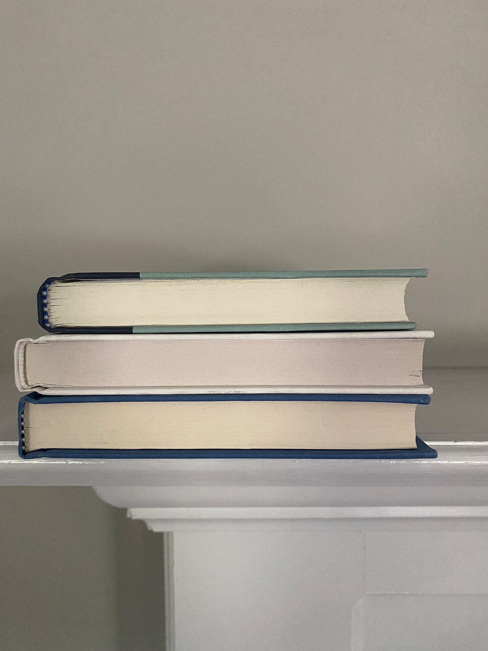 Book Stack Blue and White Book Trio/set Book Staging Book - Etsy
