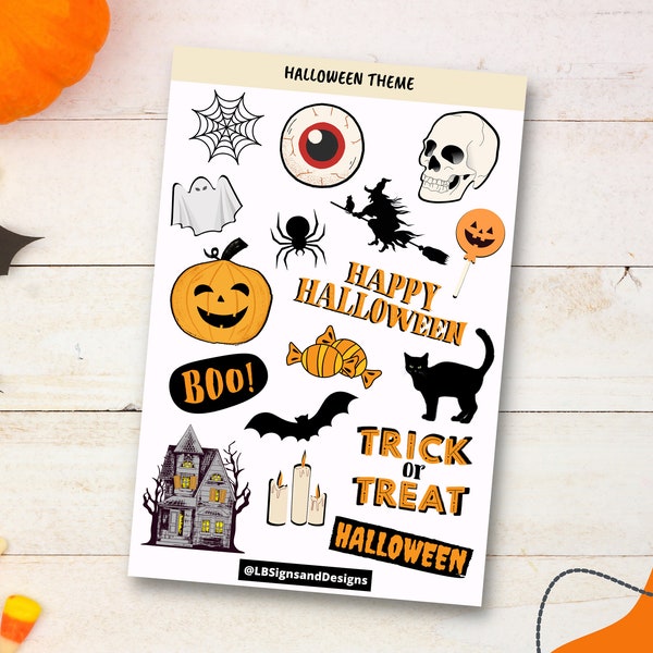 Halloween Scrapbook Stickers - Etsy