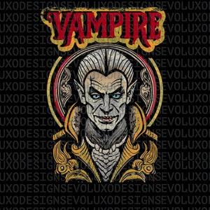 Vampires Combo Halloween Wanted Style Art Print Pack DTF DTG Print PNG ...