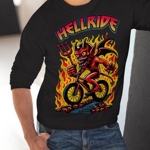 Hellride Tee Art Digital Sublimation DTF DTG Print PNG Filet Shirt Tattoo Apparel Distressed ...