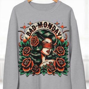 Bad Monday Tattoo Style Old School Vintage Ink Graphic Digital ...