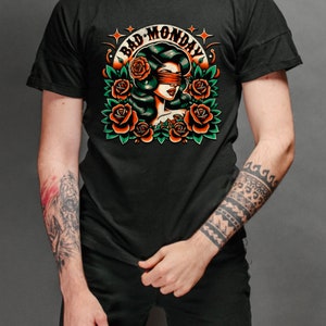 Bad Monday Tattoo Style Old School Vintage Ink Graphic Digital ...