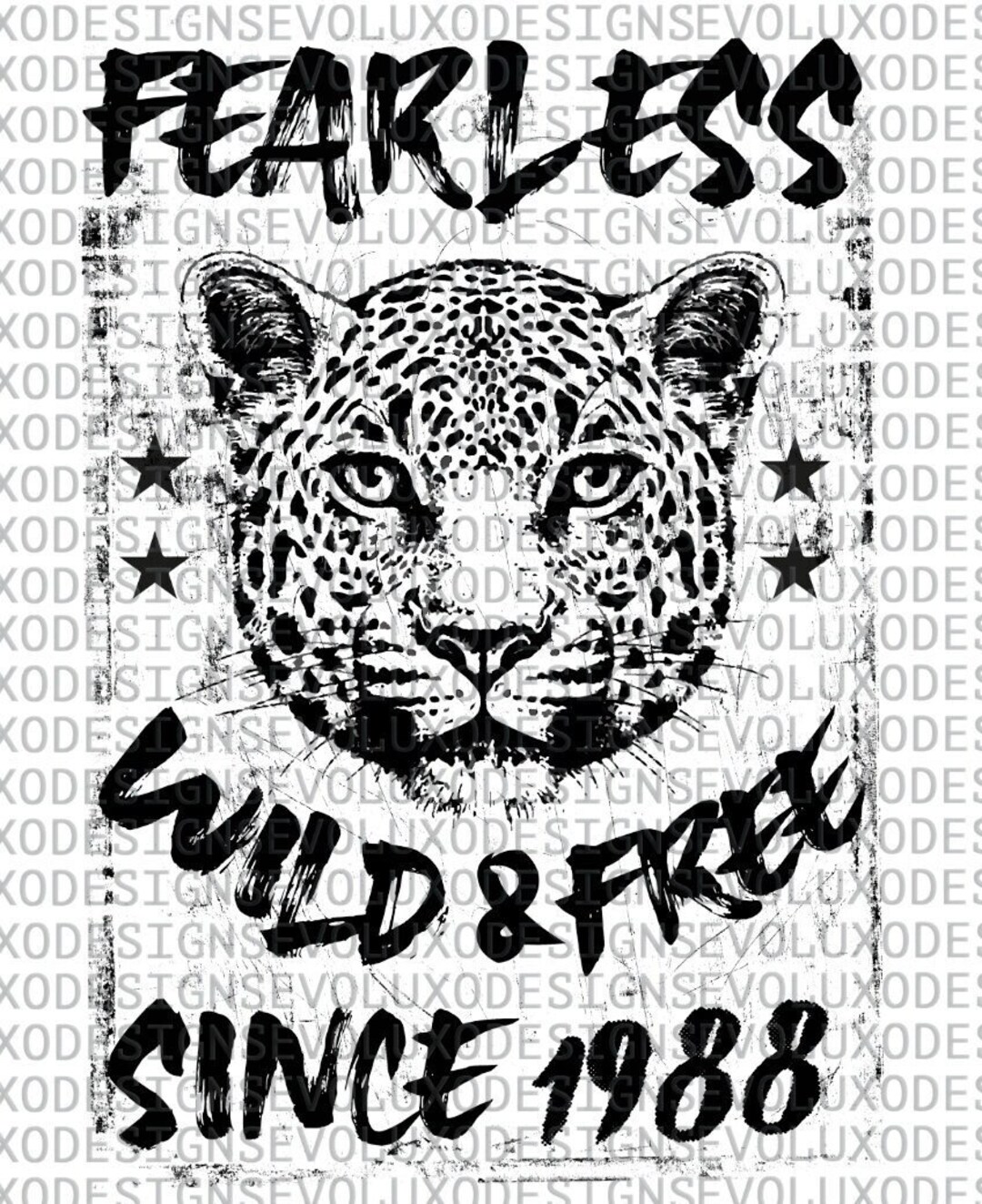 Fearless Wild & Free Digital Sublimation DTF DTG Print - Etsy