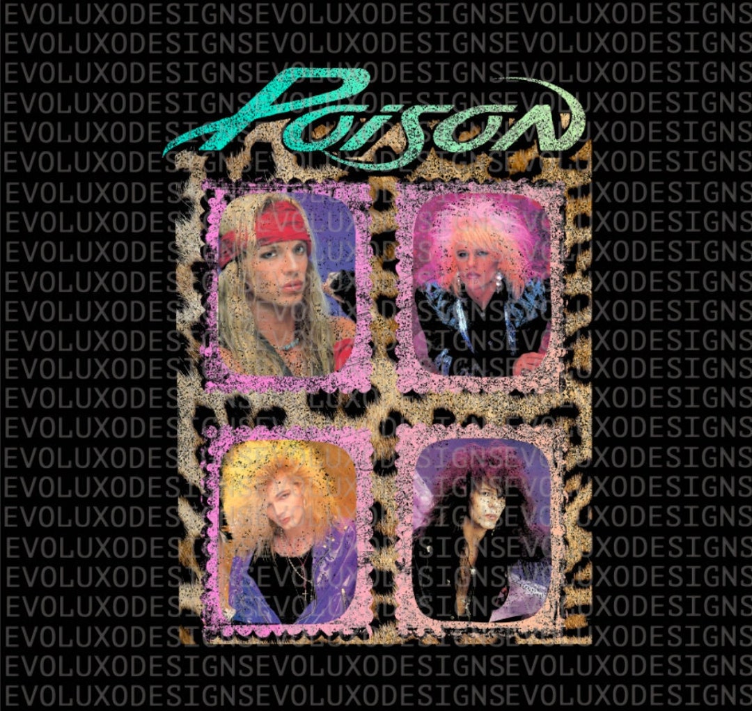 Poison Distressed Frame Logo Digital Sublimation DTF DTG Print PNG File ...