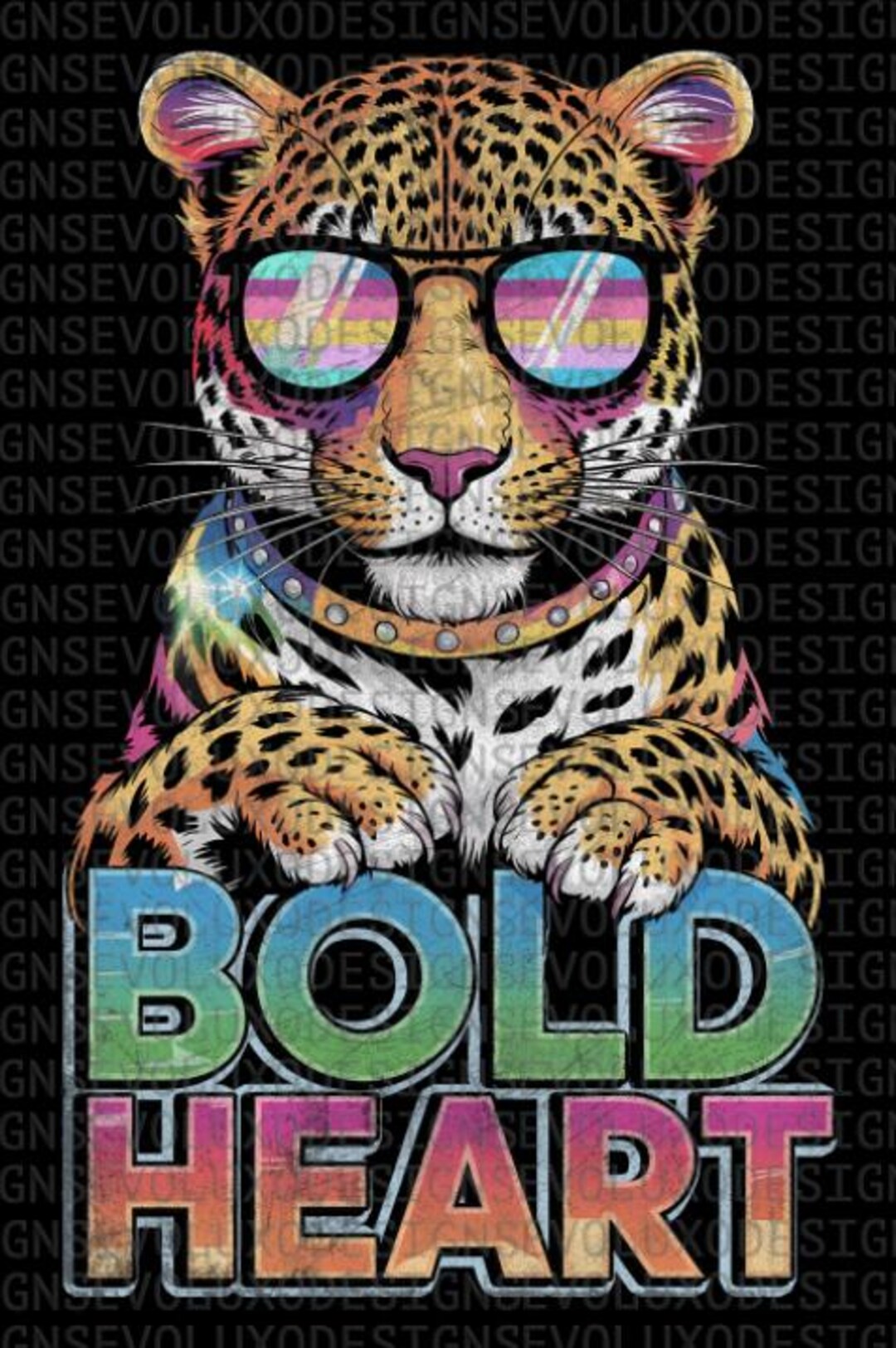 Bold Heart Digital Sublimation DTF DTG Print PNG S T Shirt Edgy Jungle ...