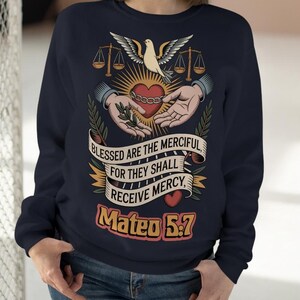 Blessed Are the Merciful PNG | Modern Religious Bible Verse Art | Dove ...