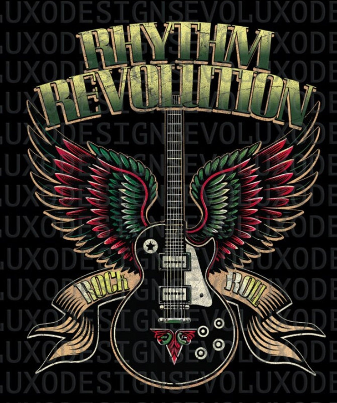 Rhythm Revolution Guitar Revolution Wear Design Shirttee Digital ...