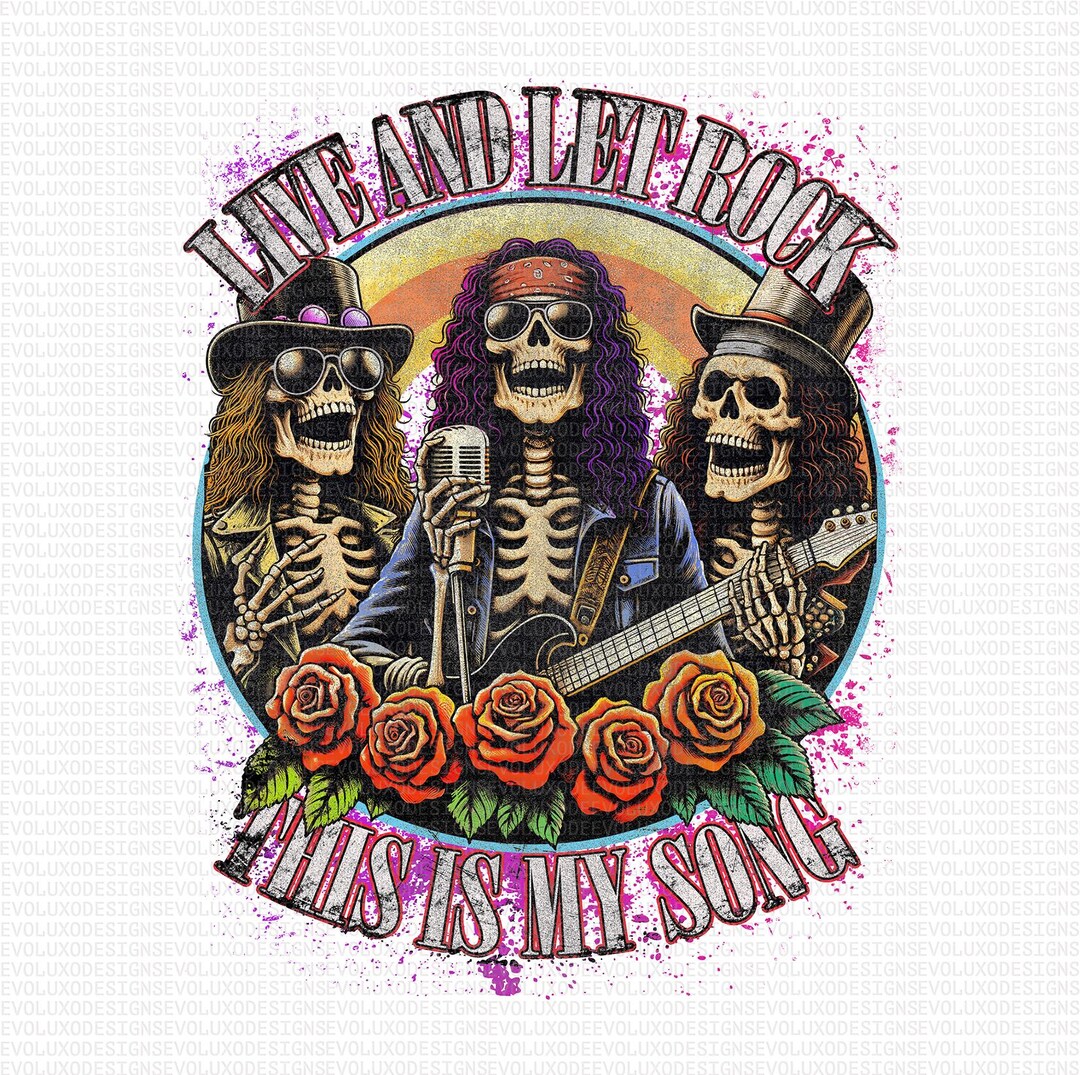 Rock Skeletons PNG • Live and Let Rock Clipart - Etsy