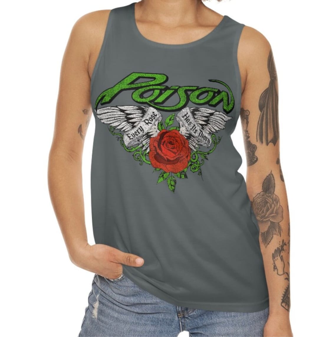 Poison Every Rose Has Its Thorn Distressed Logo Digital - Etsy